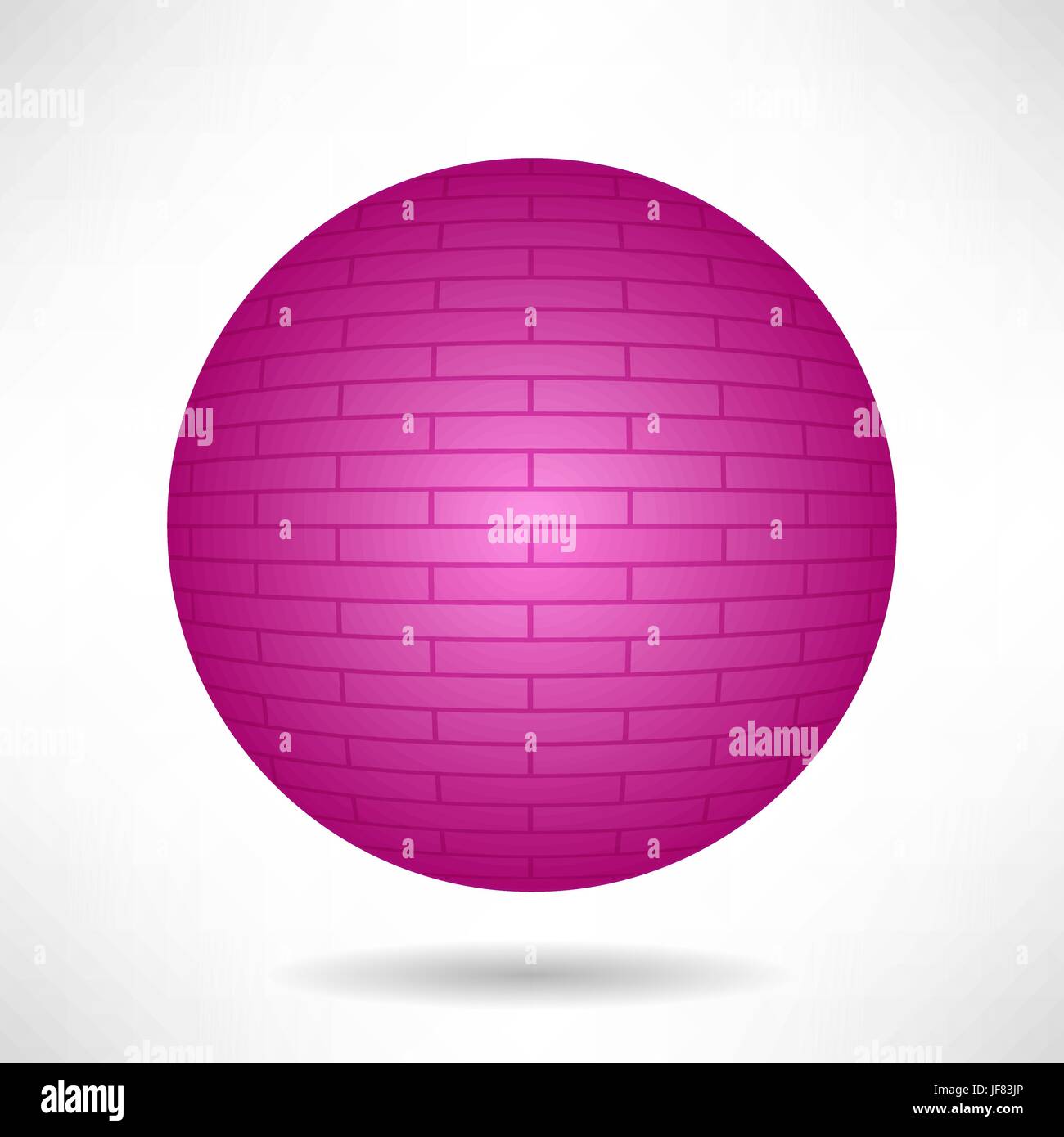 Pink Brick Sphere Isolated on White Background Stock Vector Image & Art ...