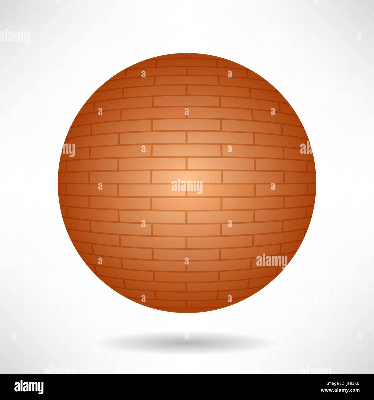 Red Brick Sphere Isolated on White Background Stock Vector Image & Art ...