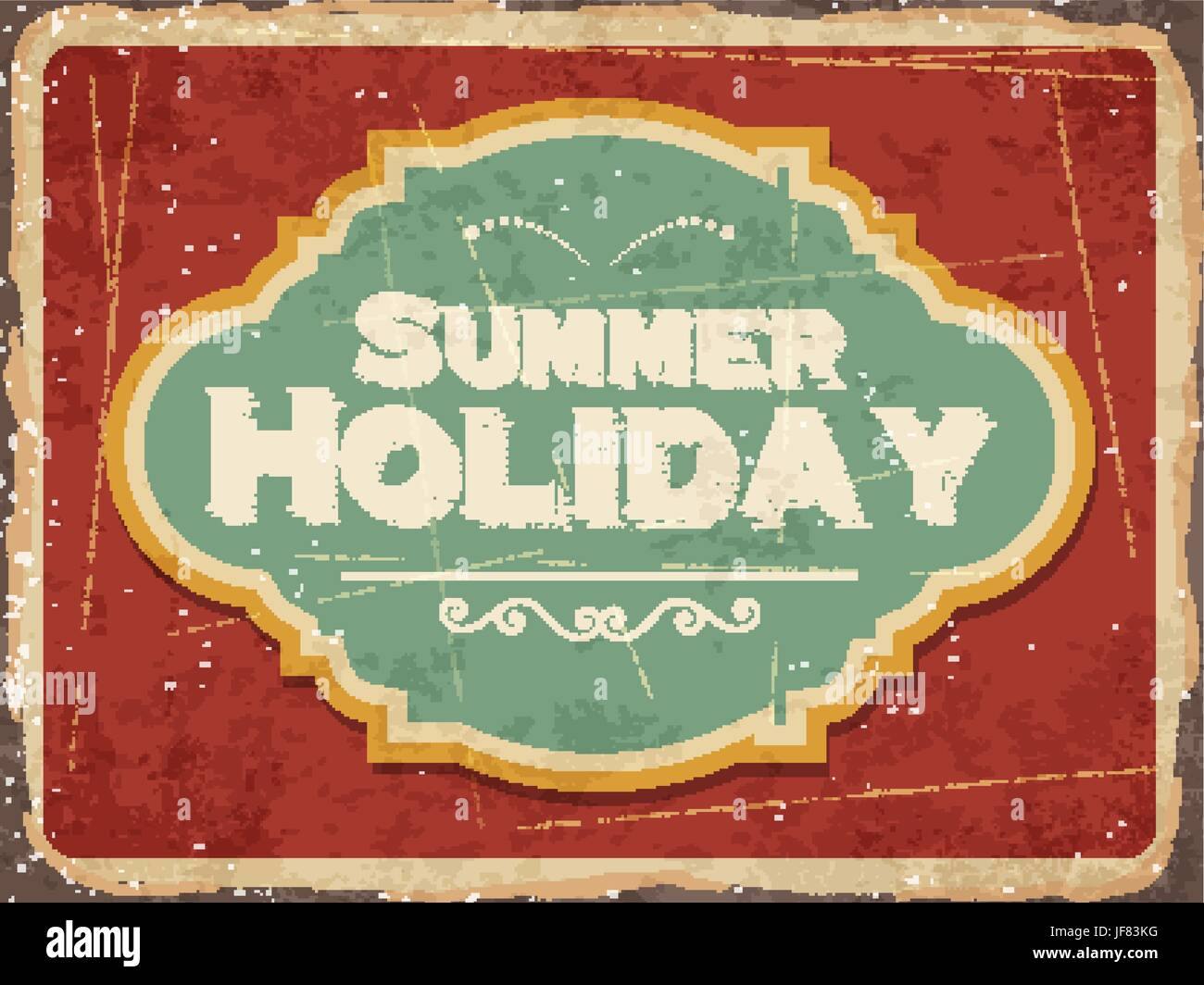 Retro metal sign Summer holiday Stock Vector Image & Art - Alamy