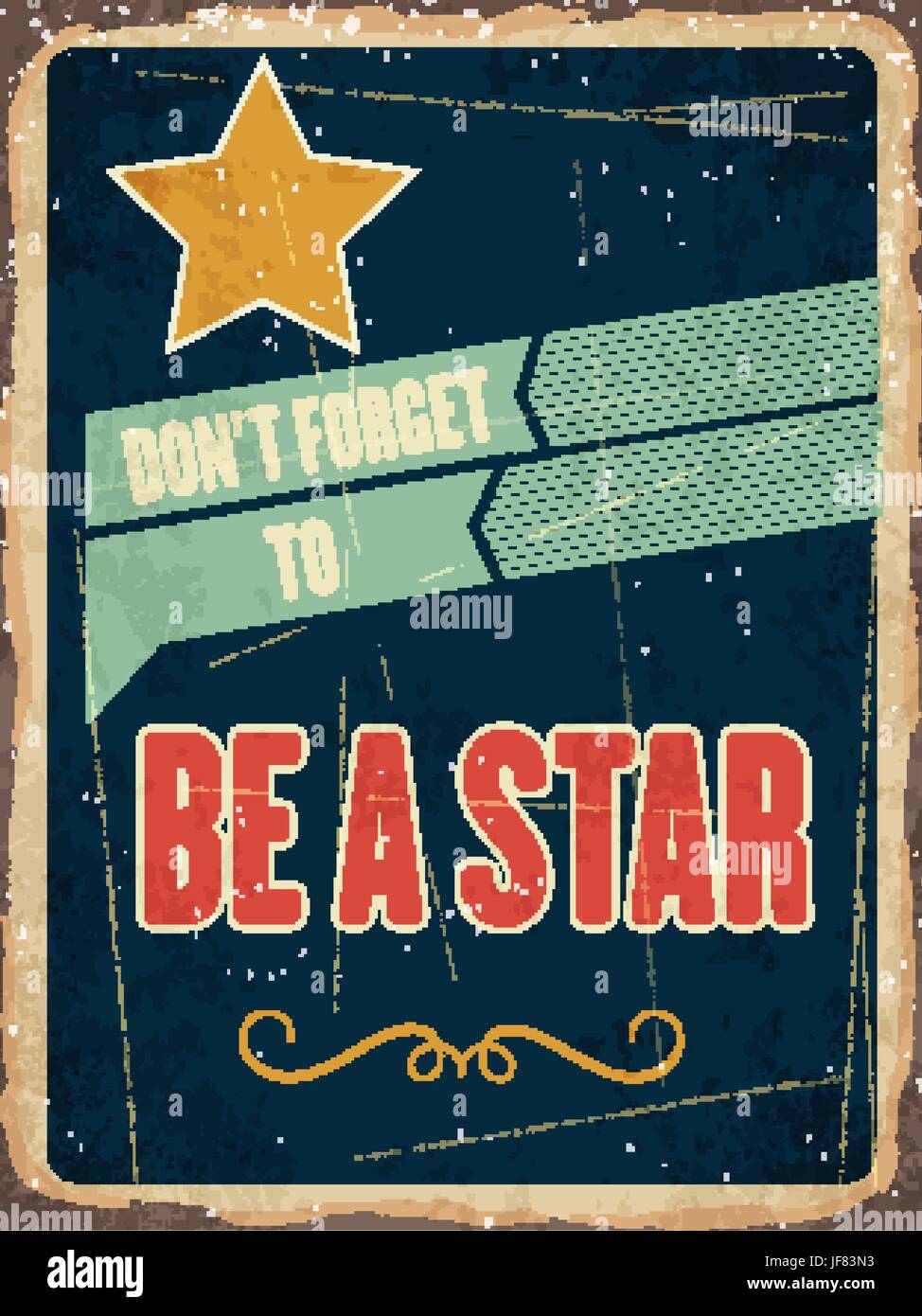 Retro metal sign be a star Stock Vector Image & Art - Alamy
