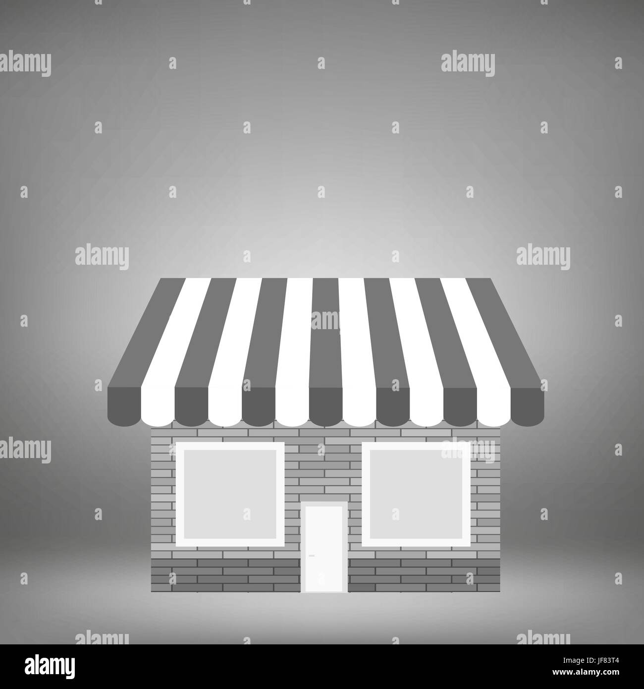 Grey Shop Icon on Grey Background for Your Design Stock Vector Image ...