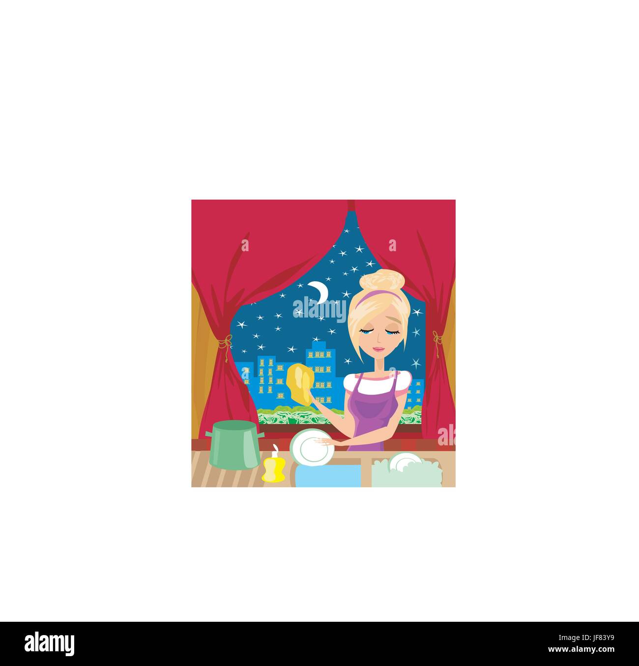 Beautiful night photo in Stock Vector Images - Alamy