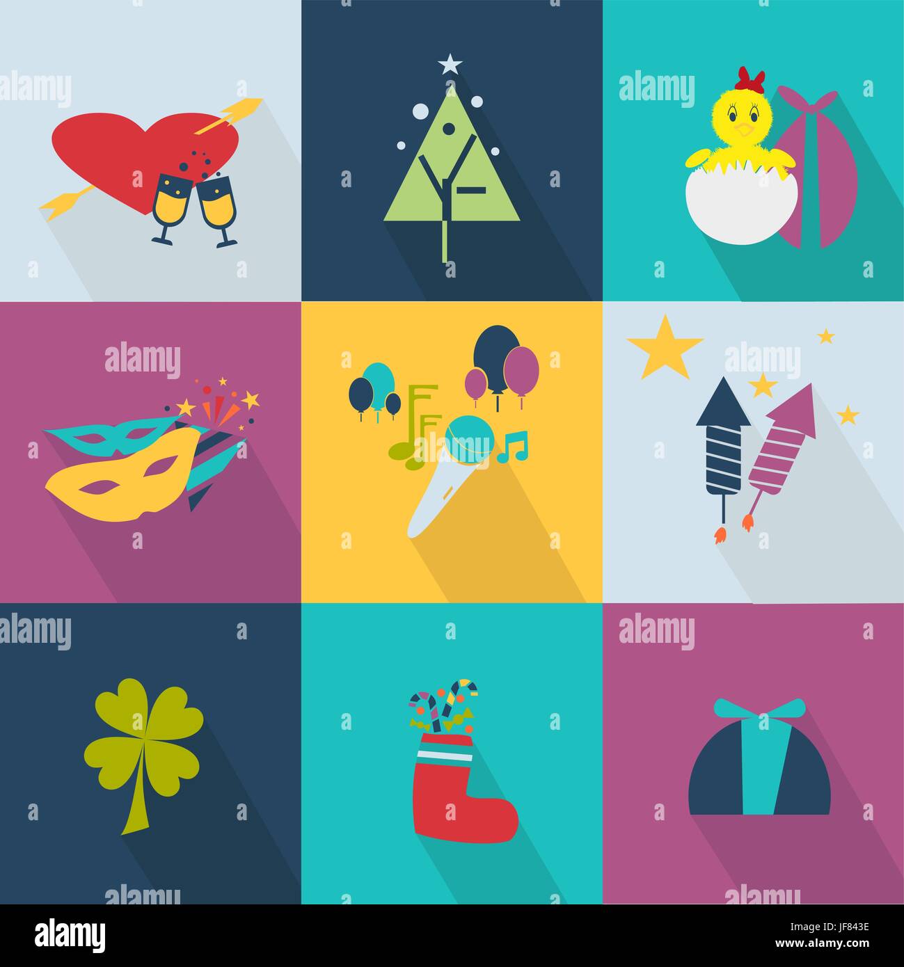 Set of icons for the holiday - web 2.0 style Stock Vector Image & Art ...