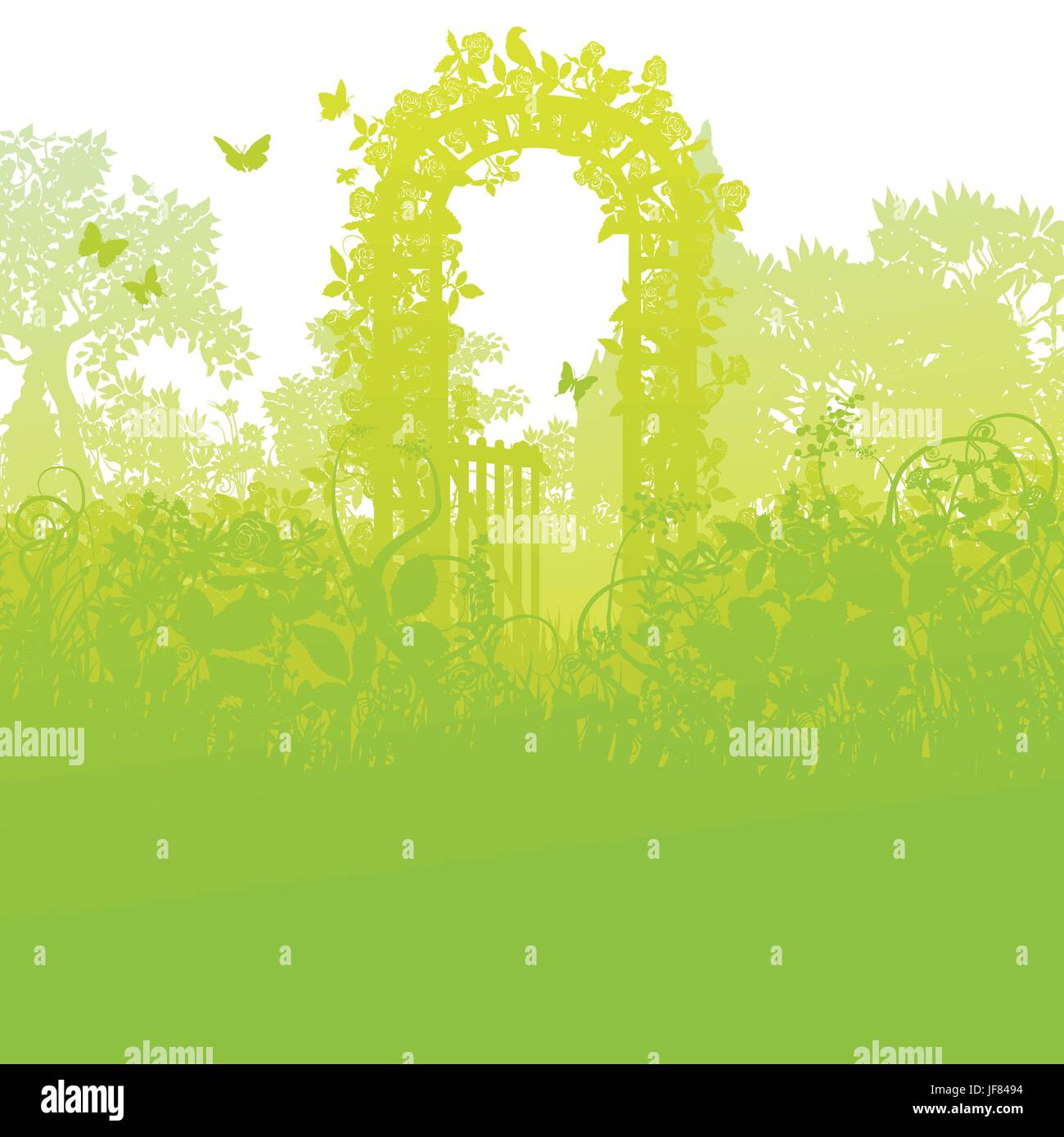 Access to the allotment garden Stock Vector Images - Alamy
