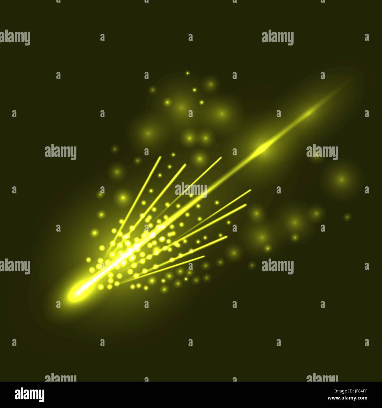 Falling Comet Isolated on Nignt Sky Background Stock Vector Image & Art ...