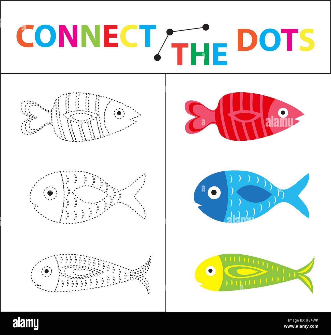 Children's educational game for motor skills. Connect the dots picture ...