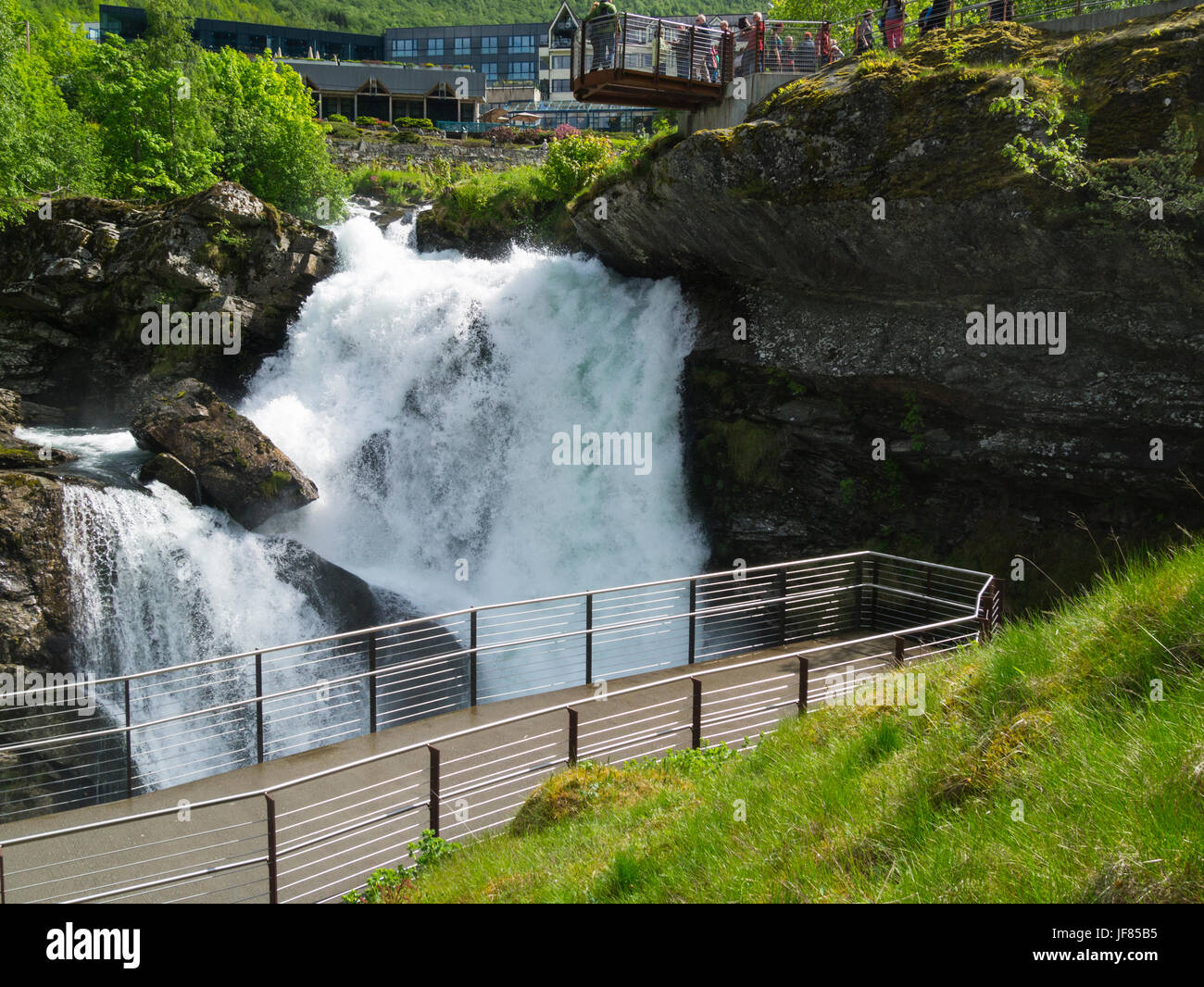 River flows into geirangerfjorden hi-res stock photography and images ...