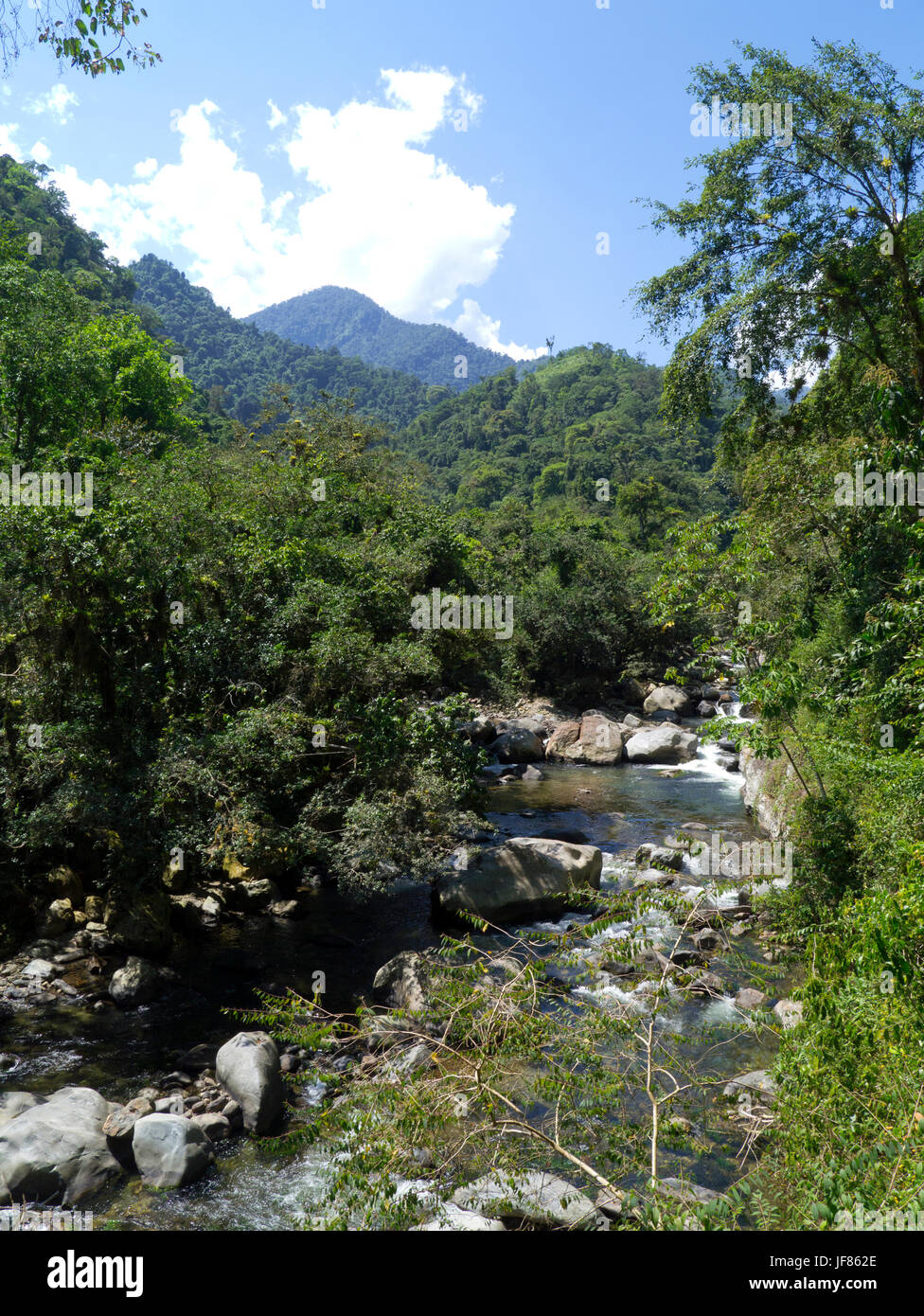 The trek to the Lost City, Sierra Nevada, Colombia, river views Stock ...