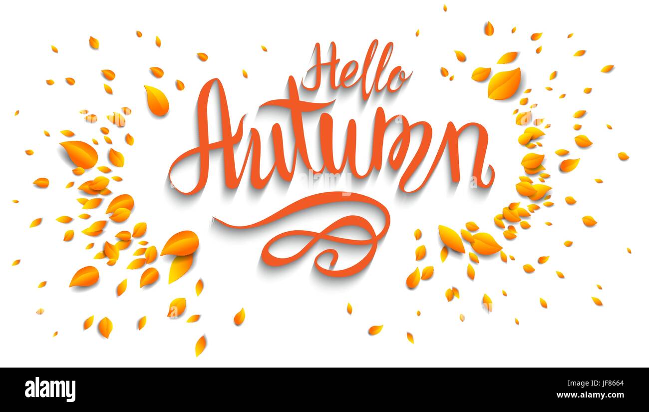 Hello autumn banner Stock Vector Image & Art - Alamy
