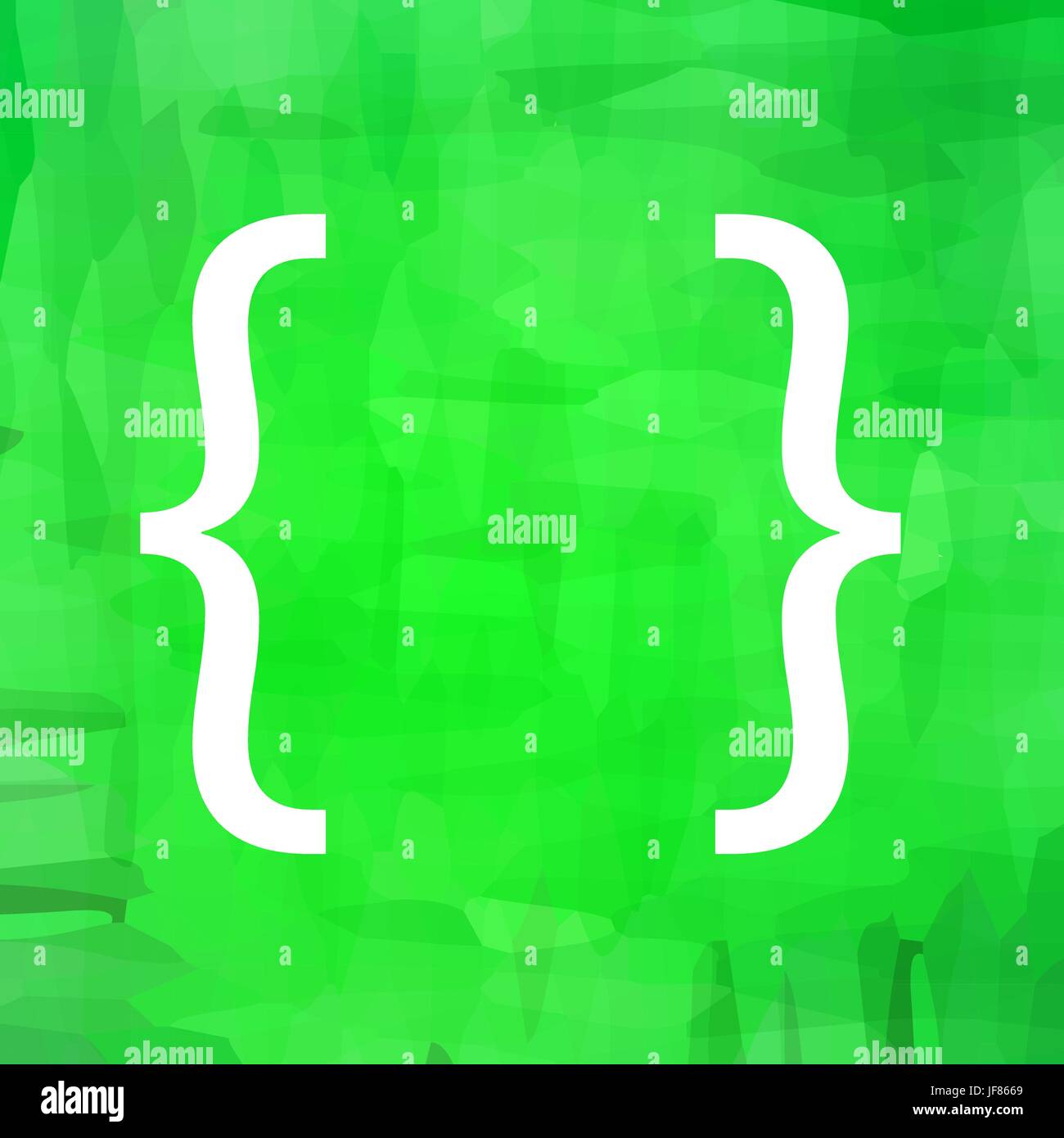 White Bracket Icon Isolated on Grunge Green Background Stock Vector ...