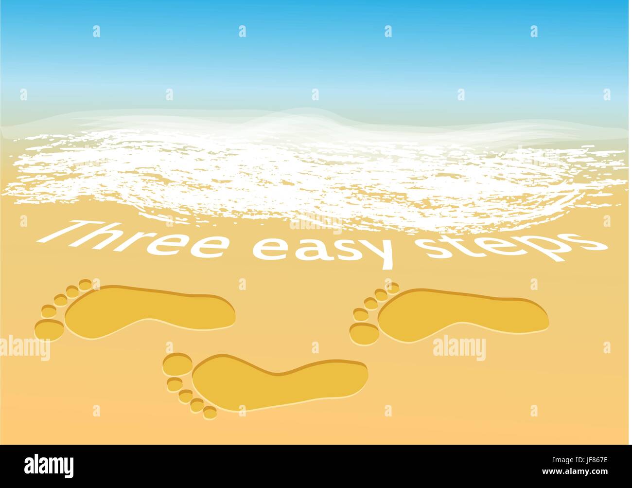 Walk on the beach Stock Vector Images - Alamy
