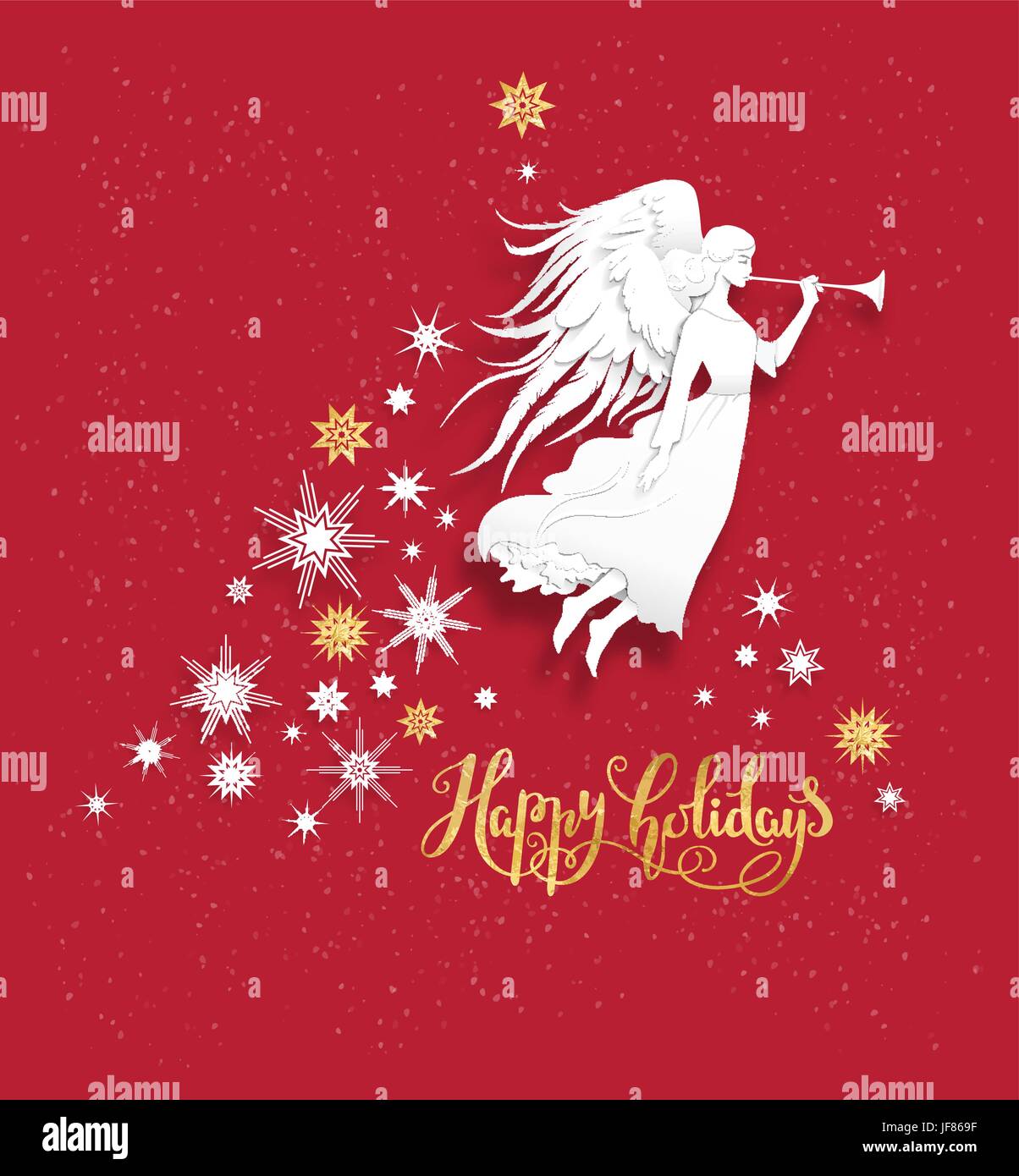 Red background with angel Stock Vector Image & Art - Alamy