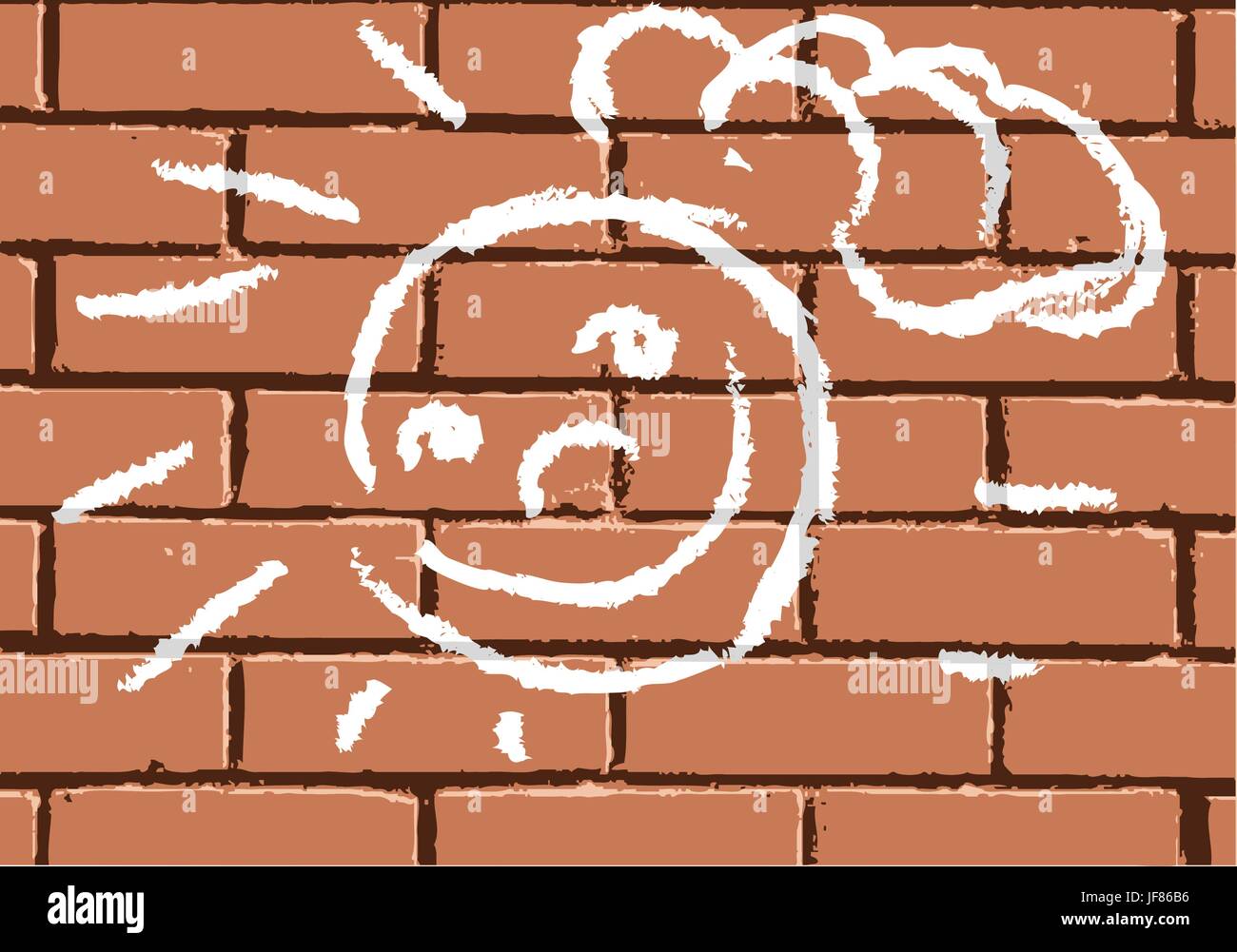 face on brick wall Stock Vector Image & Art - Alamy