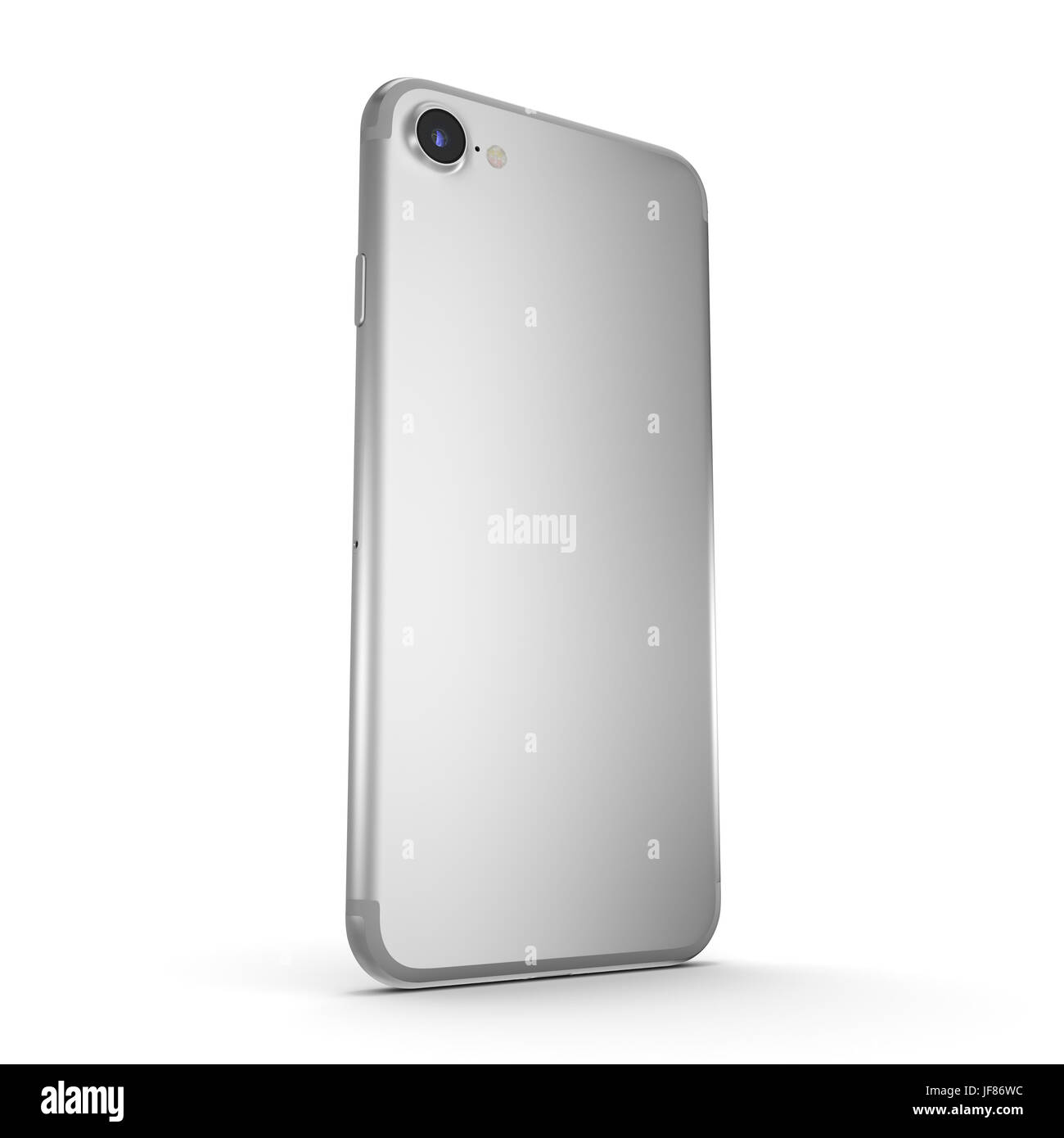 3D rendering silver smart phone with black screen Stock Photo - Alamy