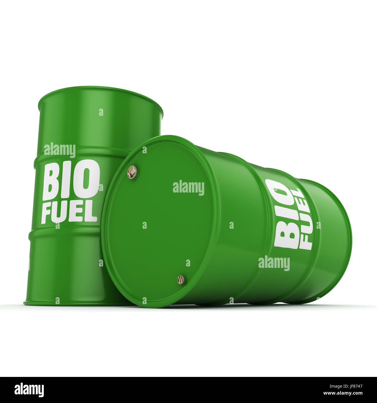 3D rendering barrels of biofuels Stock Photo - Alamy