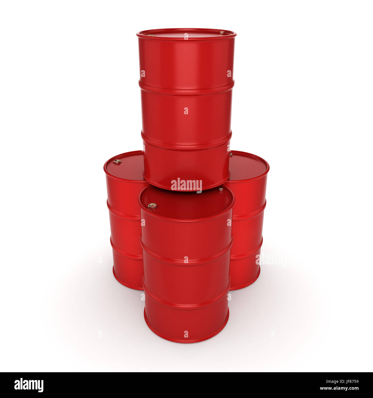 3D rendering red barrels Stock Photo - Alamy