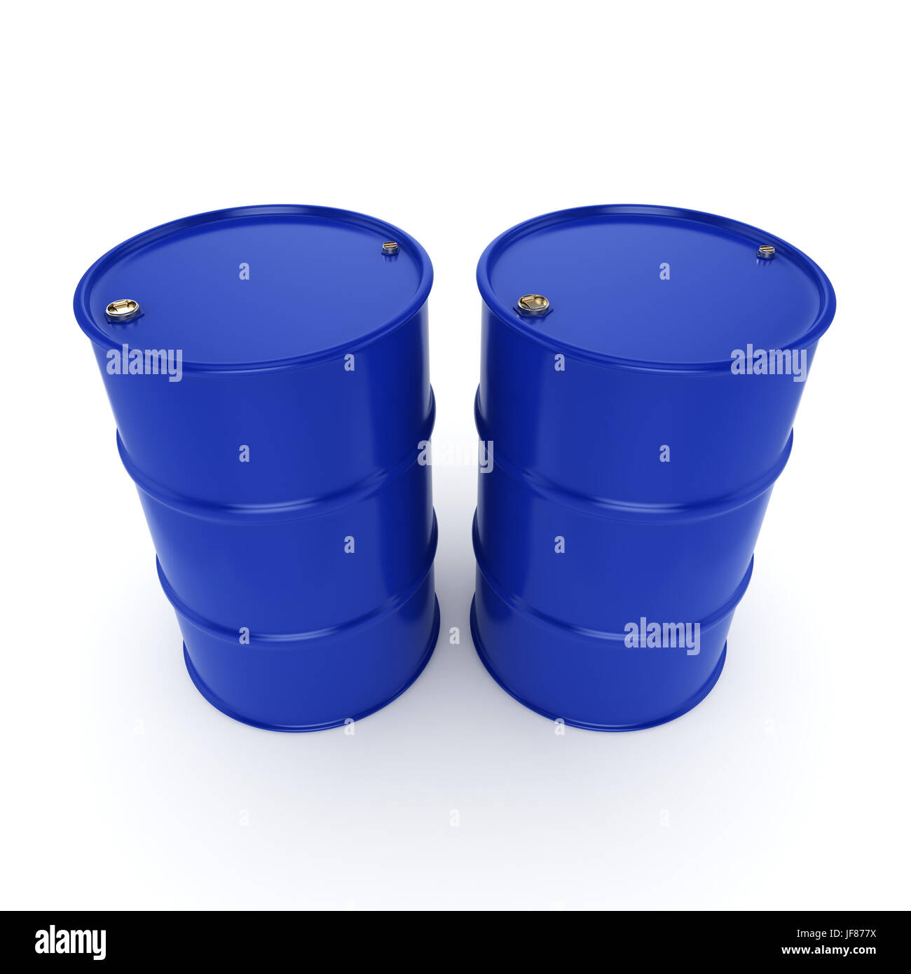 3D rendering blue barrels Stock Photo - Alamy