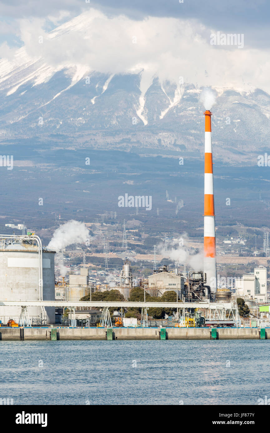 Mountain Fuji and Factory Stock Photo - Alamy