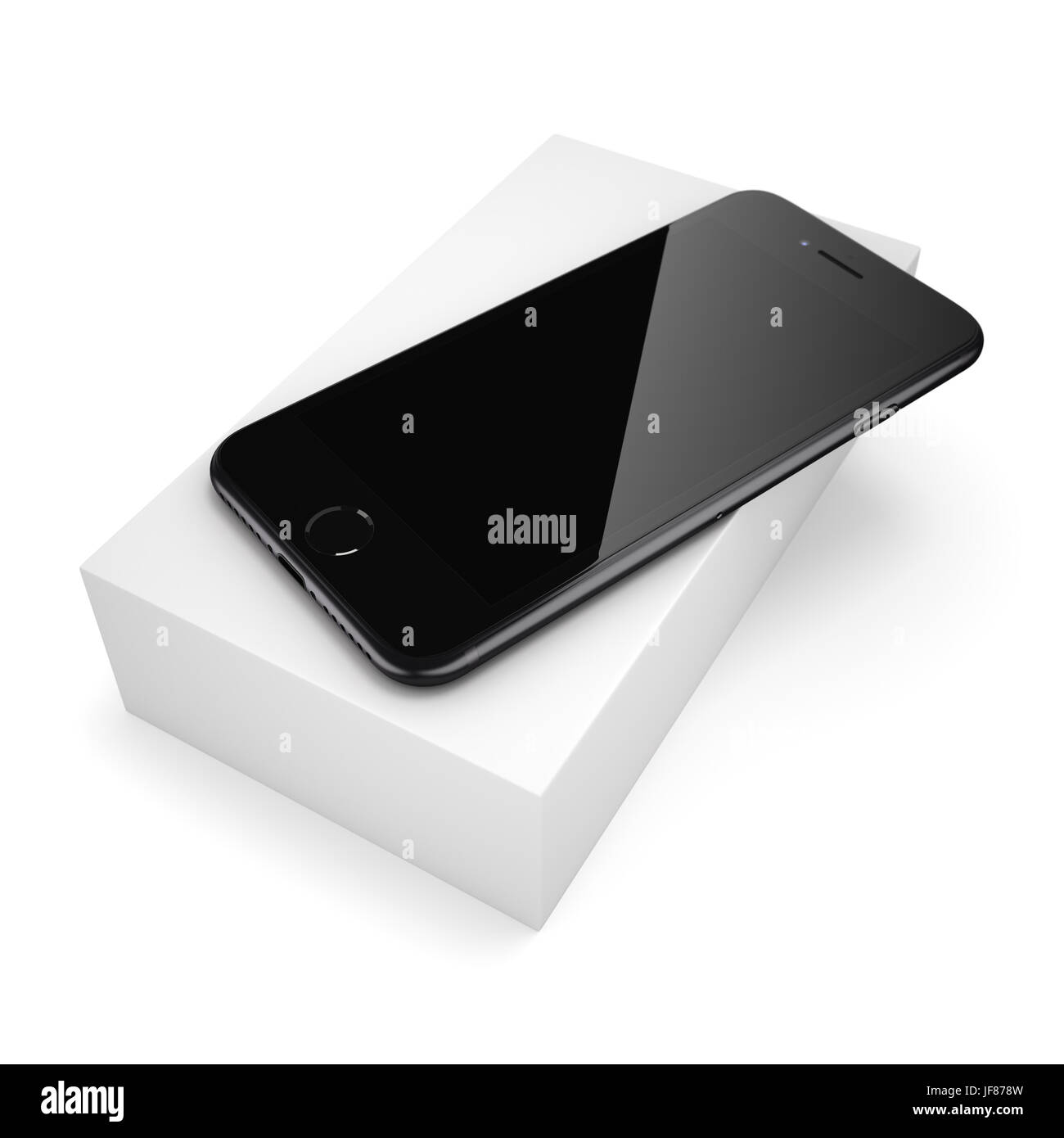 3D rendering black matt smart phone with black screen Stock Photo - Alamy