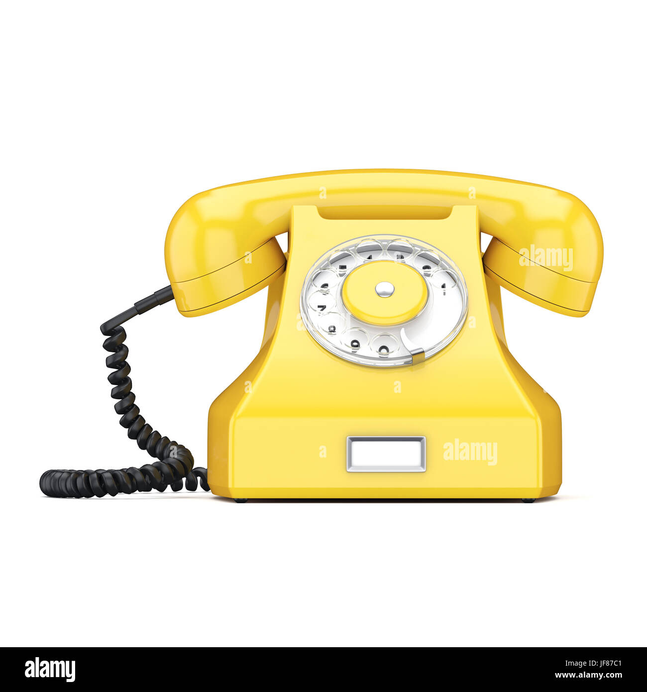 3D rendering old yellow phone Stock Photo - Alamy