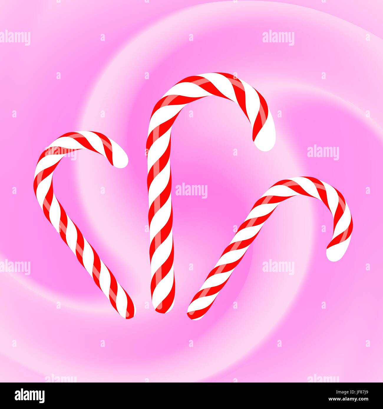 Candy Canes Icons on Pink Wave Background Stock Vector Image & Art - Alamy