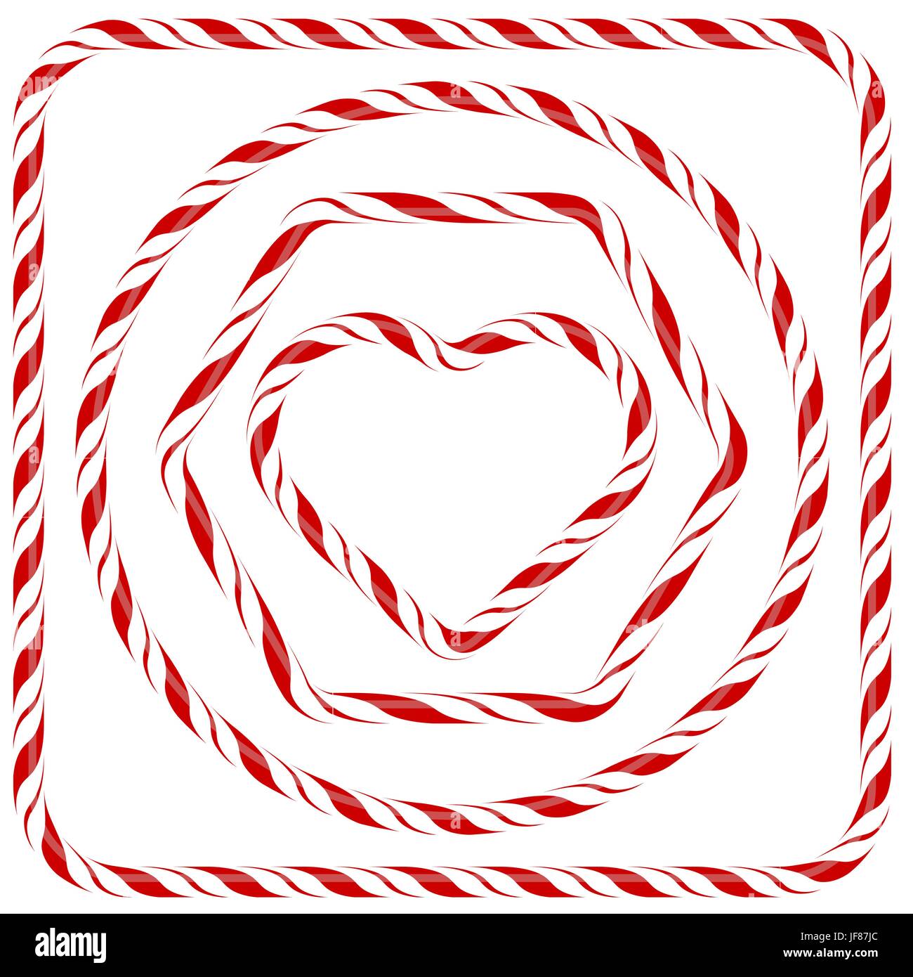 Candy cane heart on Stock Vector Images - Alamy