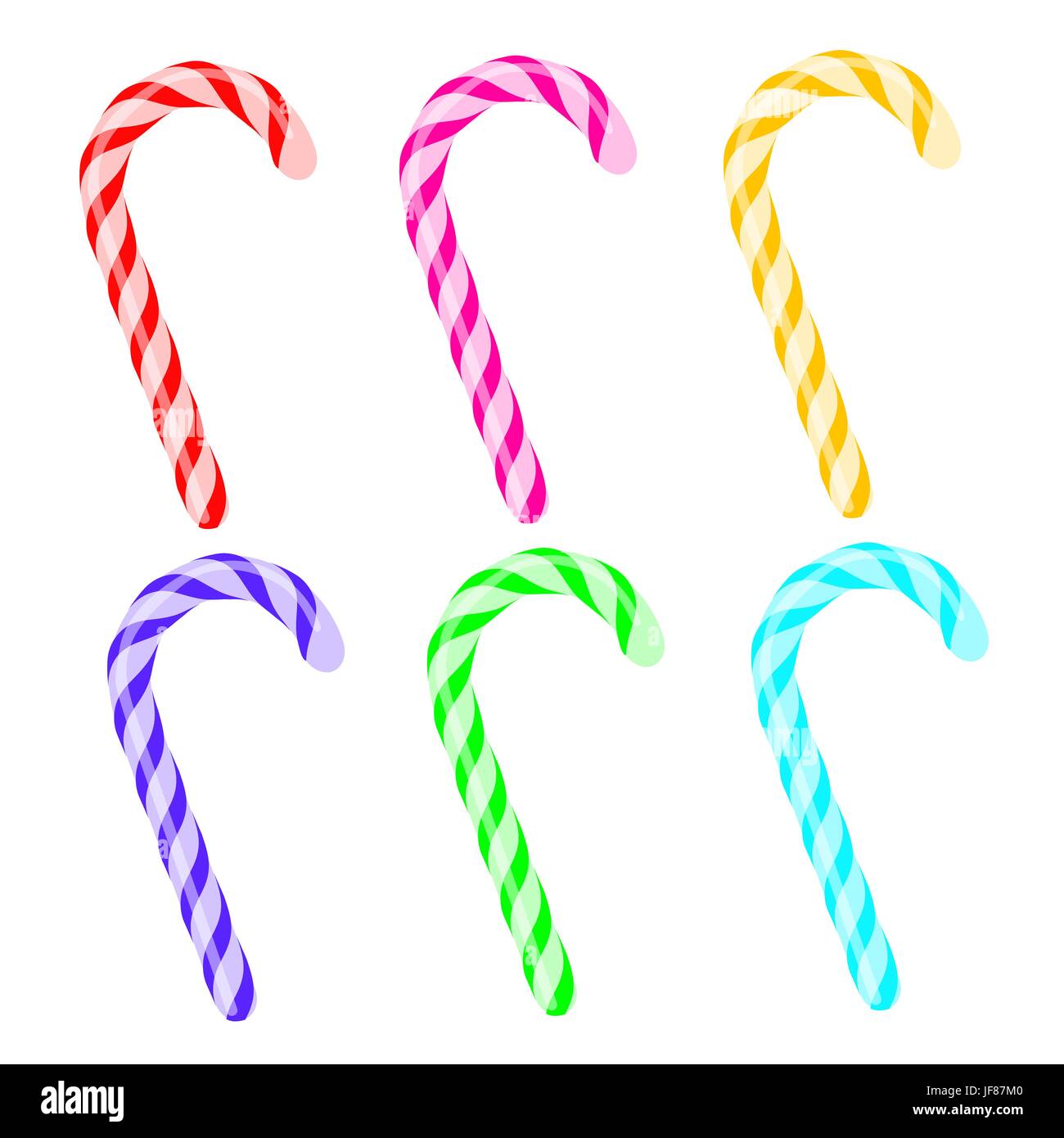 Candy Canes Set Isolated on White Background Stock Vector Image & Art ...