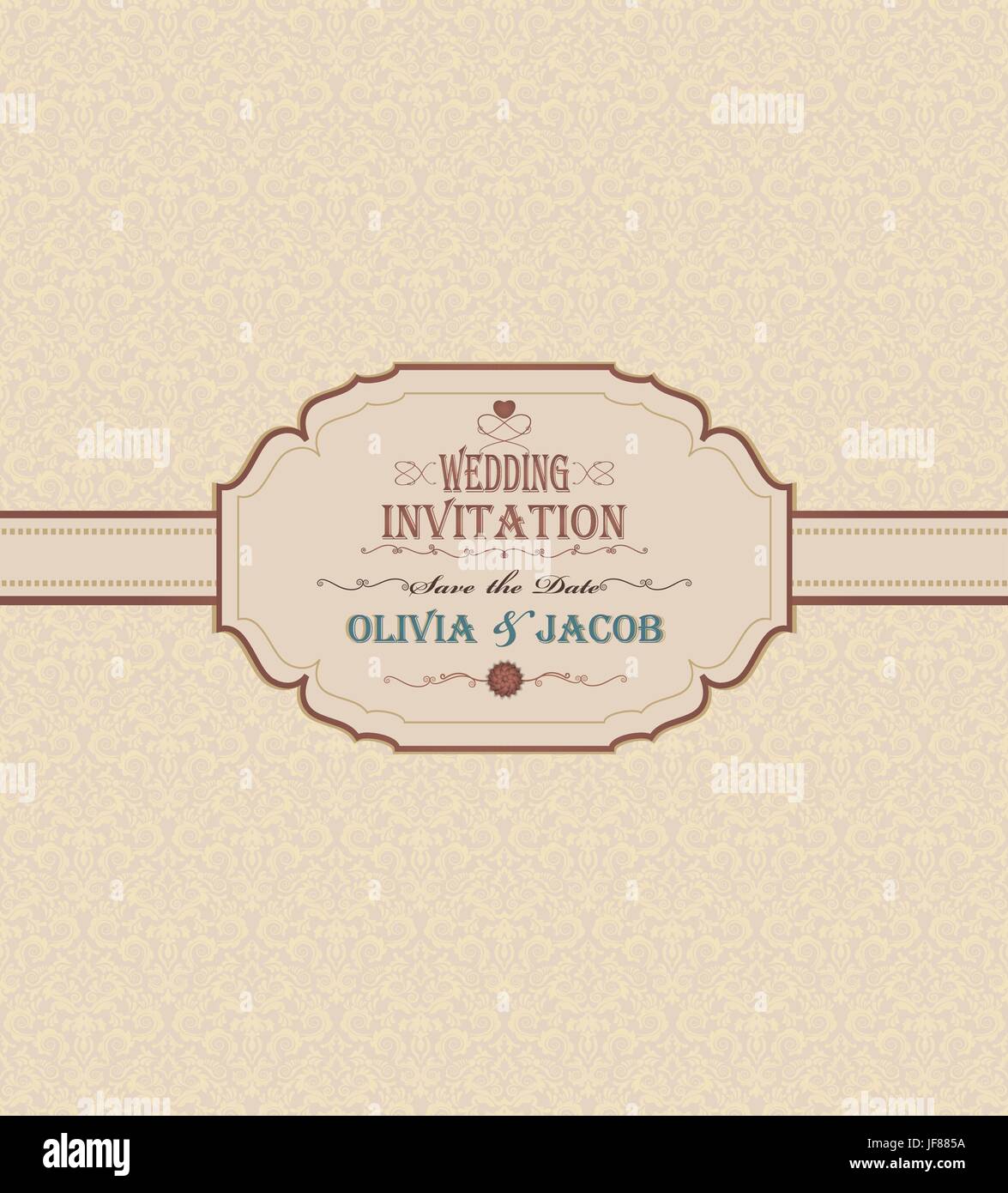 Vintage Wedding Invitation Stock Vector Image & Art - Alamy