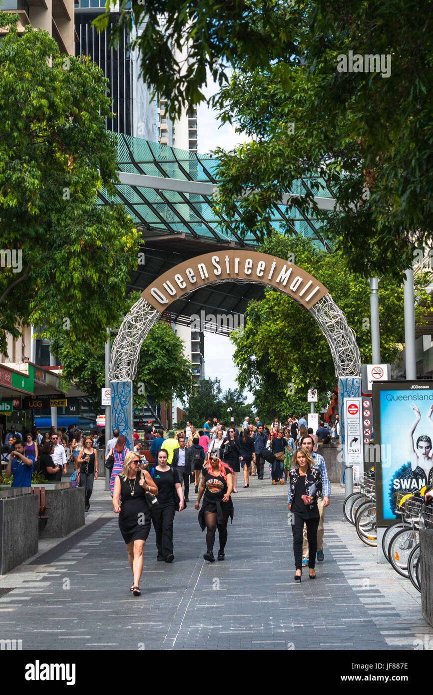Queen Street Mall, Brisbane city centre, Australia Stock Photo - Alamy