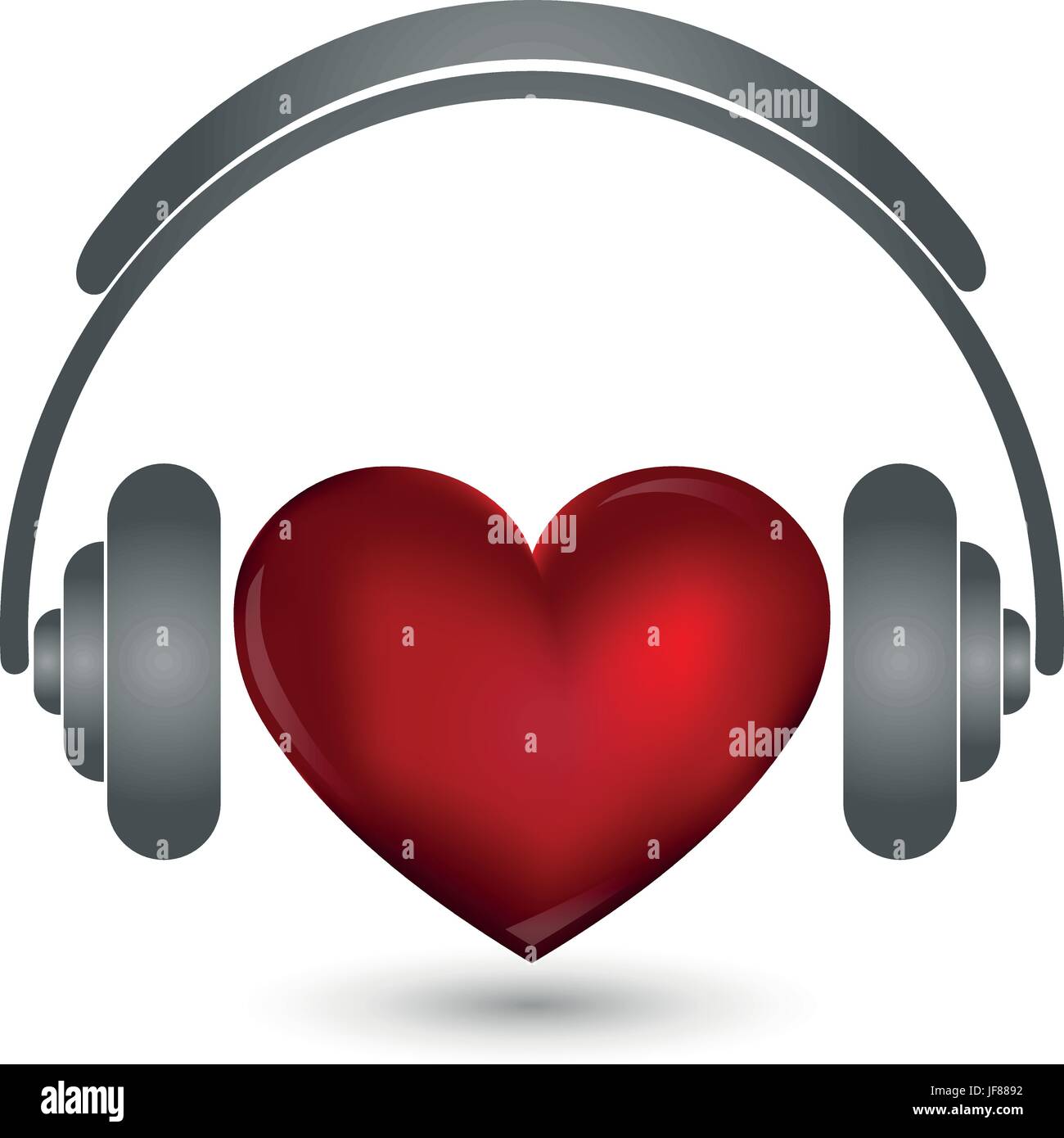 heart and headphones,music logo,sound Stock Vector Image & Art - Alamy