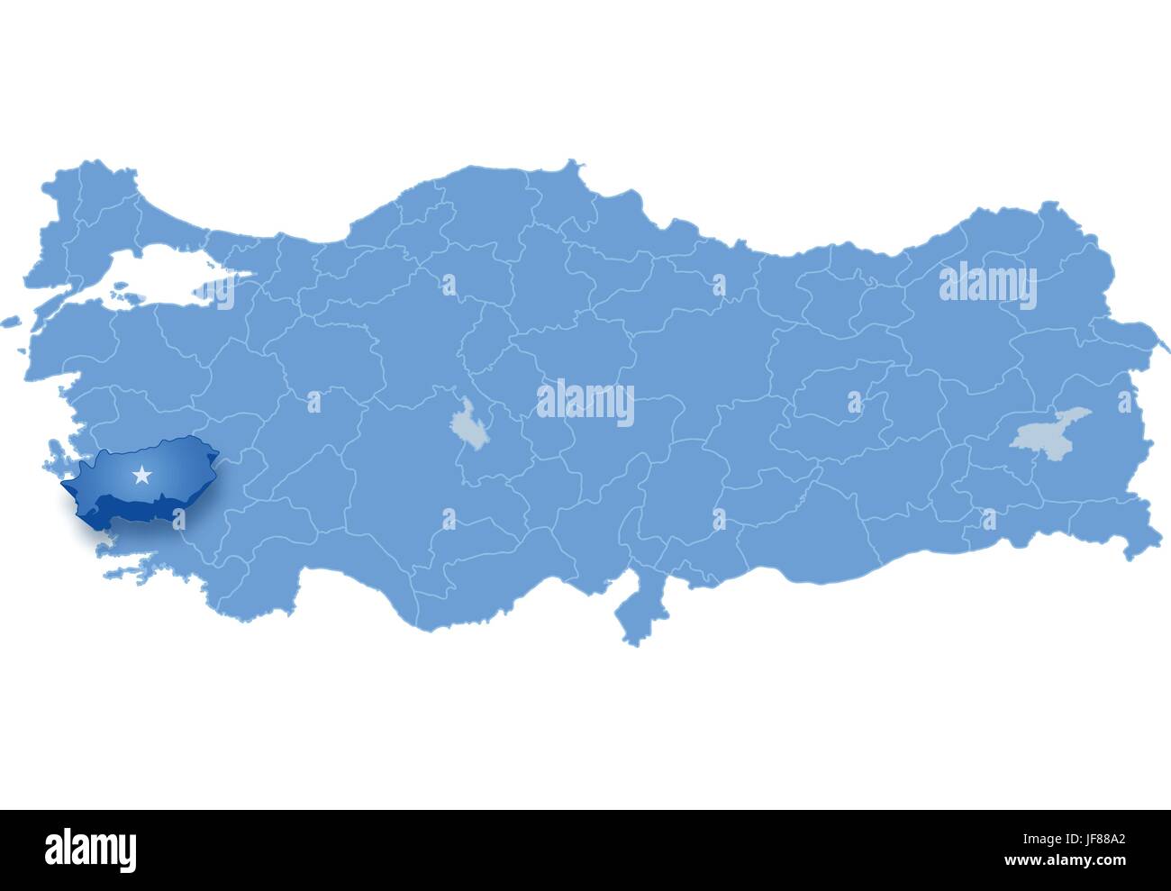 Map of Turkey, Aydin Stock Vector Image & Art - Alamy