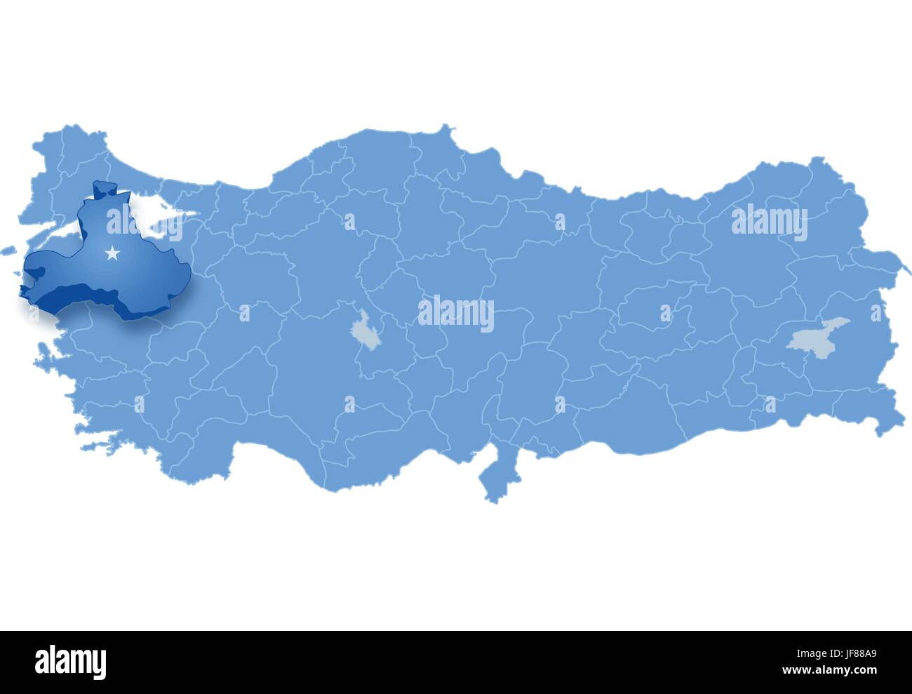 Map of balikesir Stock Vector Images - Alamy