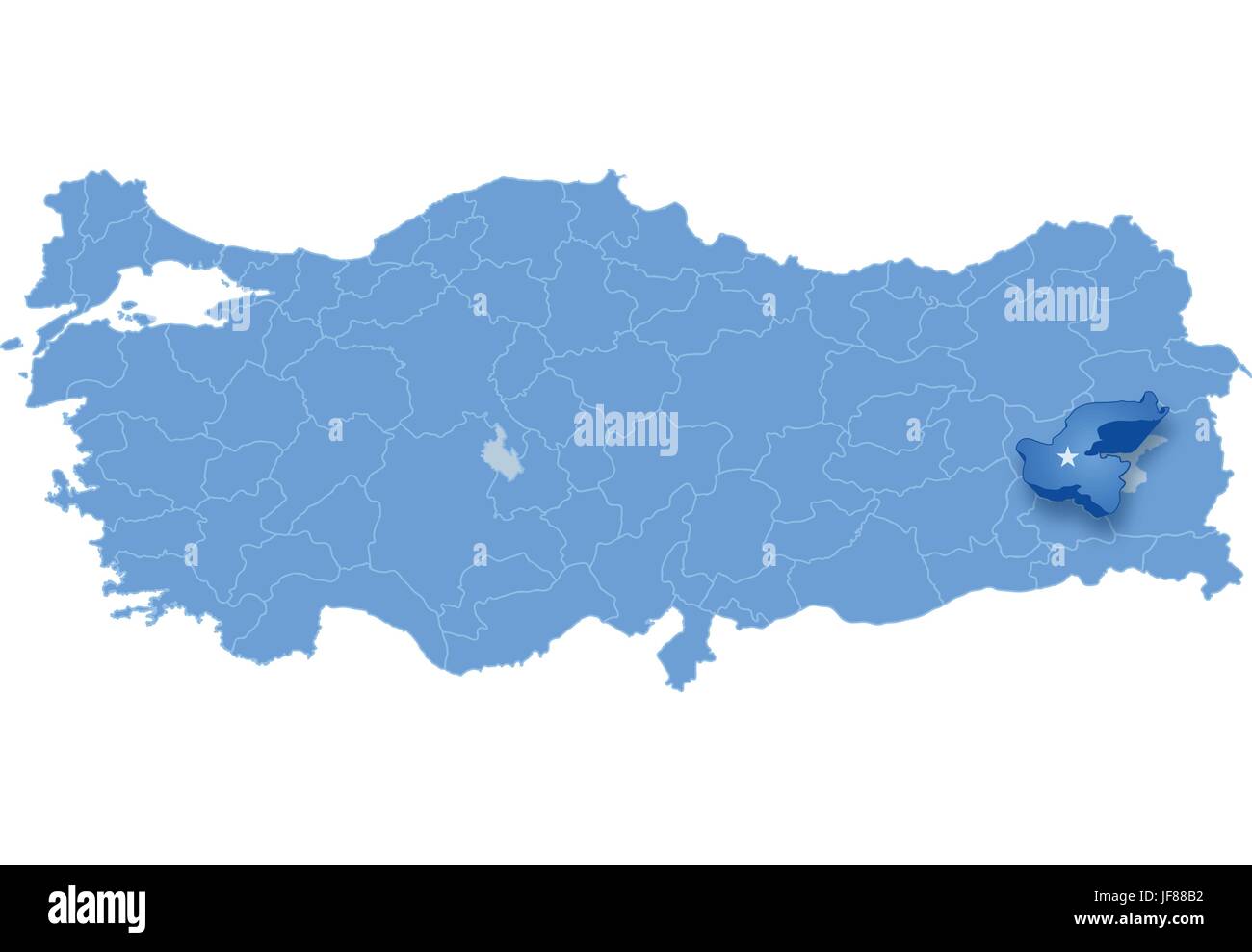 Map of Turkey, Bitlis Stock Vector Image & Art - Alamy