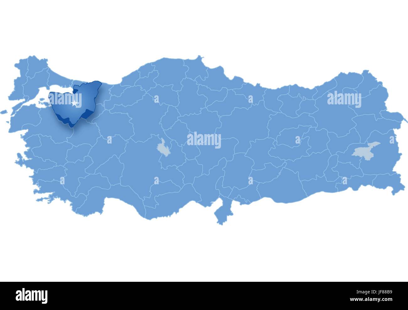 Map of bursa hi-res stock photography and images - Alamy