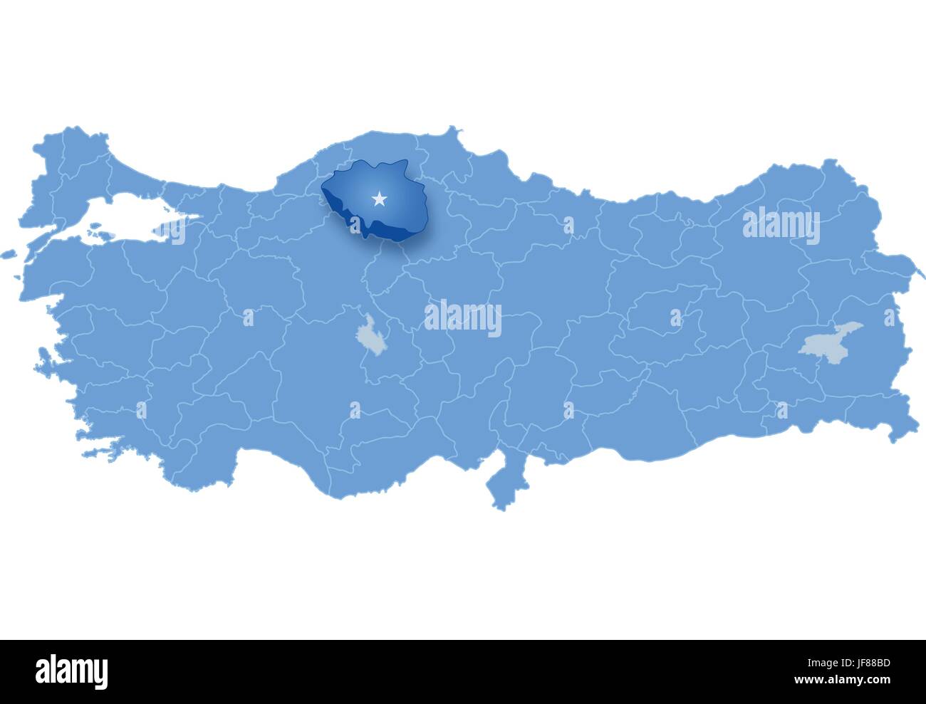 Map of Turkey, Cankiri Stock Vector Image & Art - Alamy