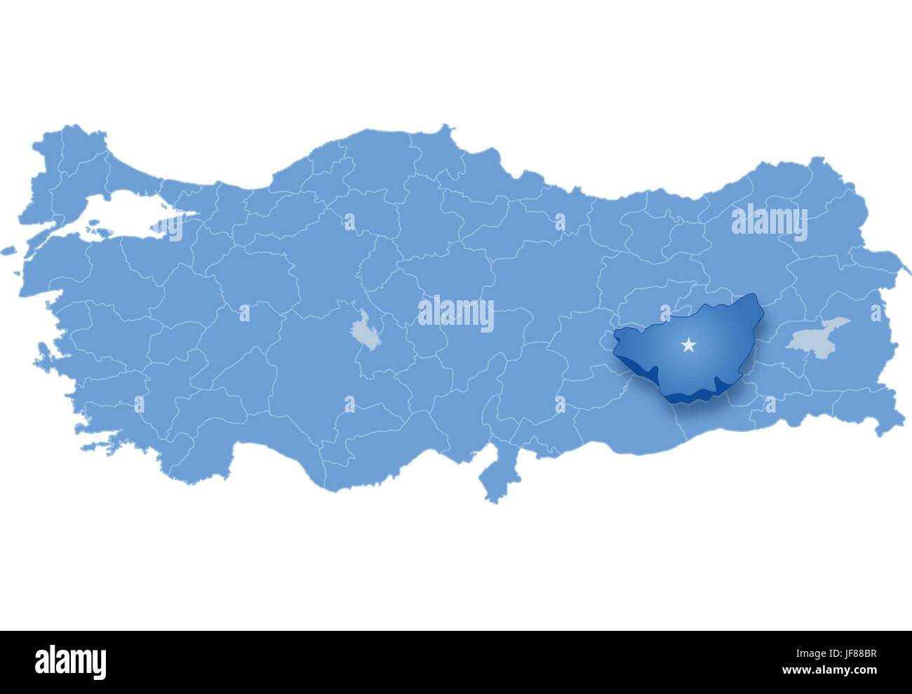 Map of Turkey, Diyarbakir Stock Vector Image & Art - Alamy