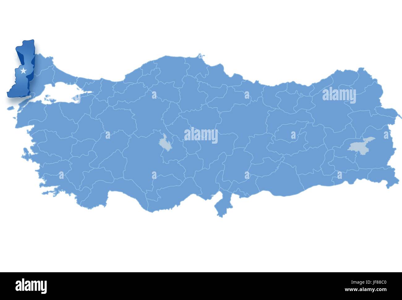 Map of Turkey, Edirne Stock Vector Image & Art - Alamy