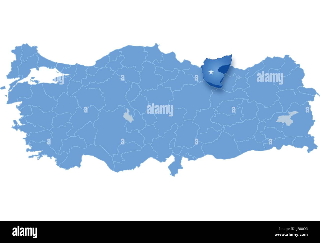 Map of Turkey, Giresun Stock Vector Image & Art - Alamy