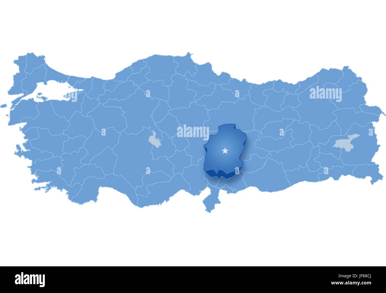 Map of Turkey, Kahramanmaras Stock Vector Image & Art - Alamy