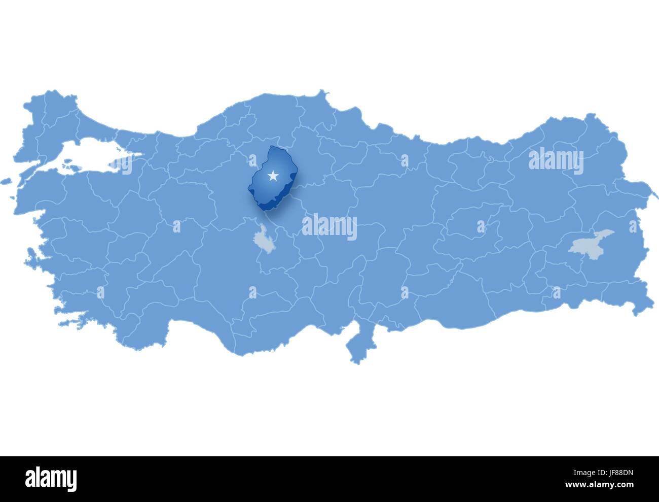 Map of Turkey, Kirikkale Stock Vector Image & Art - Alamy