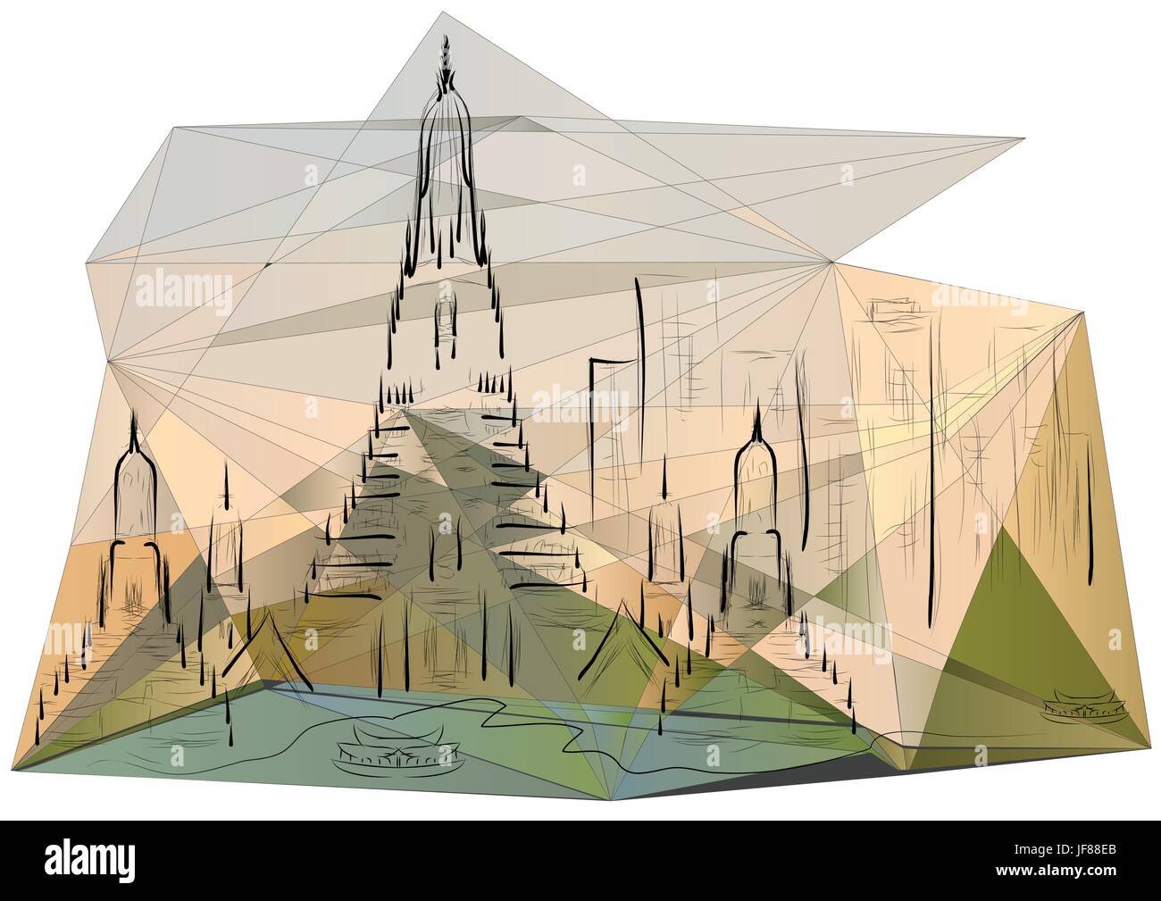 Asia thailand bangkok ancient Stock Vector Images - Alamy