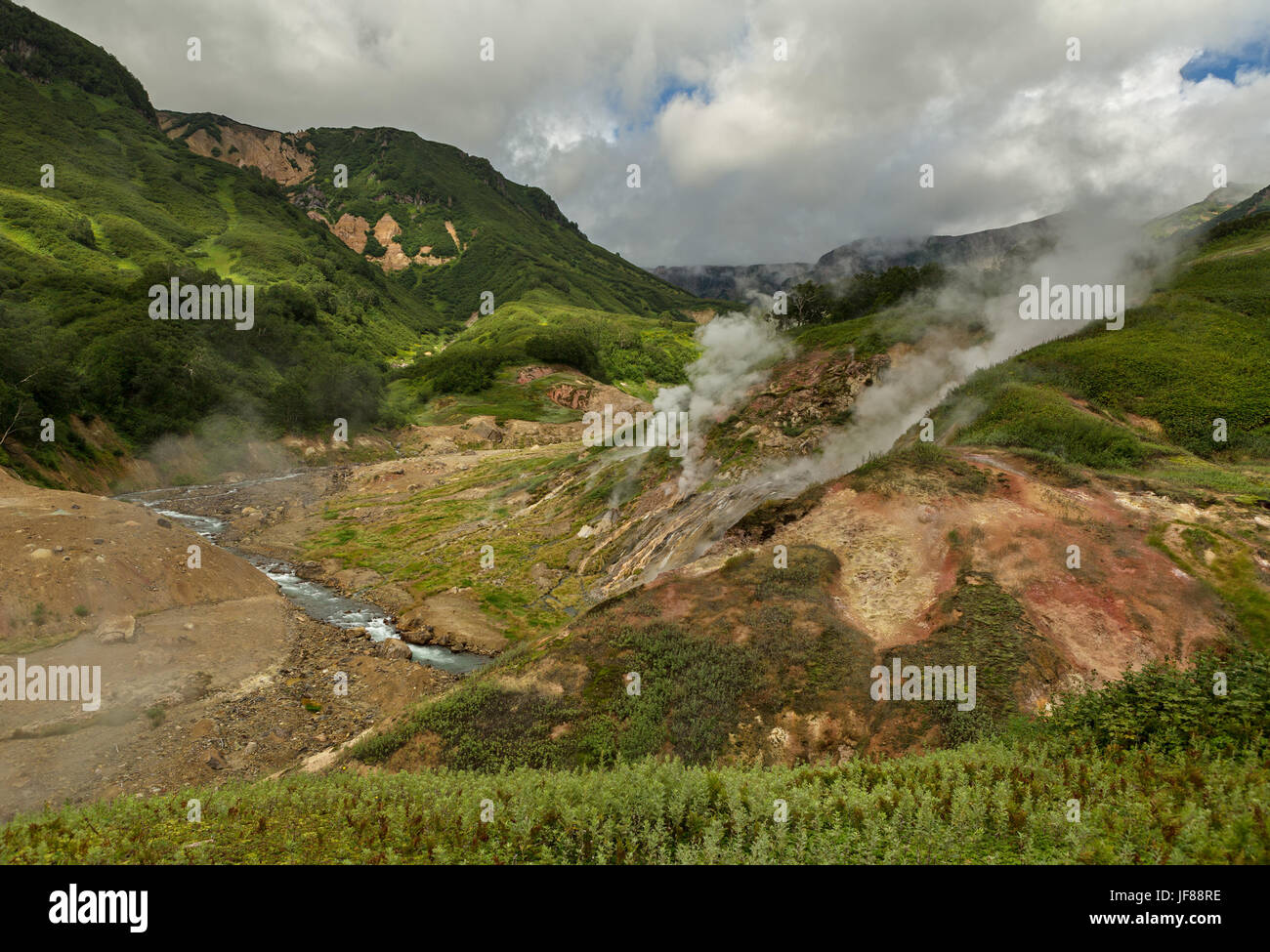Famous Valley of Geysers Stock Photo - Alamy