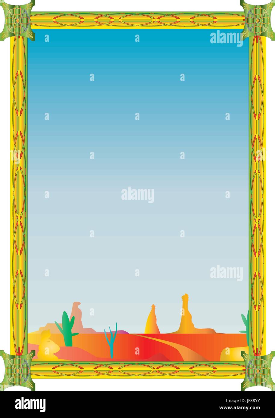 Desert colours text frame Stock Vector Image & Art - Alamy