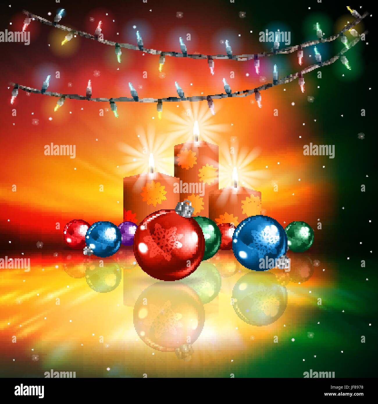 Abstract background with Christmas lights Stock Vector Image & Art - Alamy