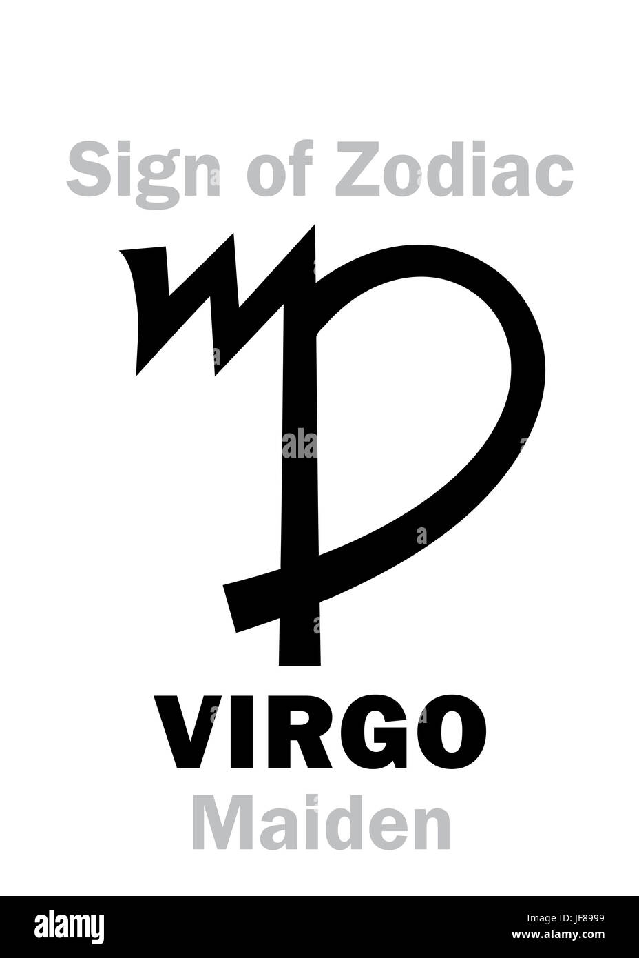 Astrology: Sign of Zodiac VIRGO (The Maiden Stock Photo - Alamy