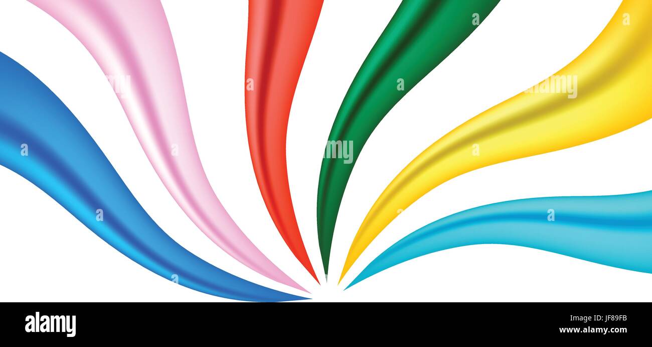 colourful fabric ribbon Stock Vector Image & Art - Alamy