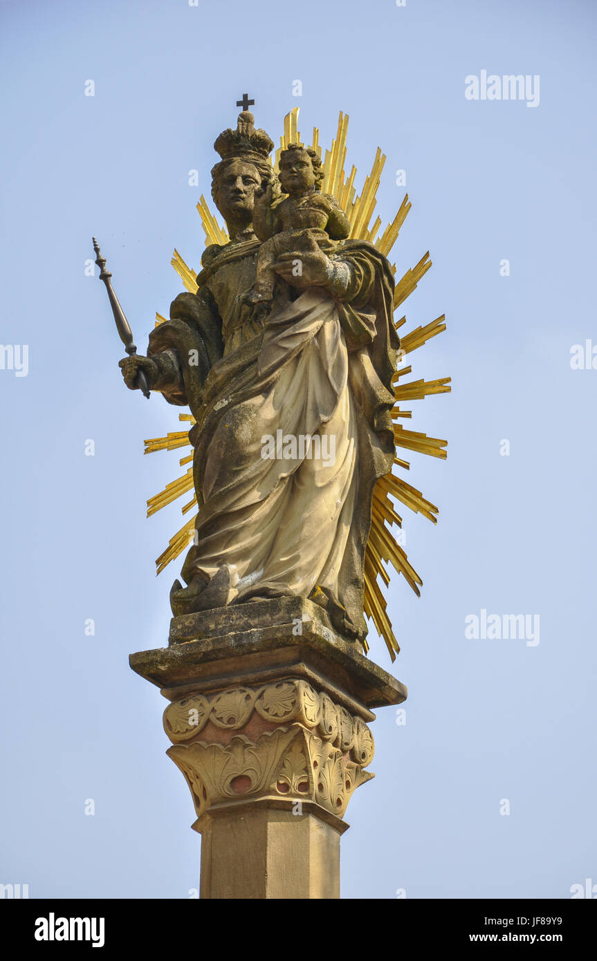 Sculpture of Mary in Osterburken, Germany Stock Photo - Alamy