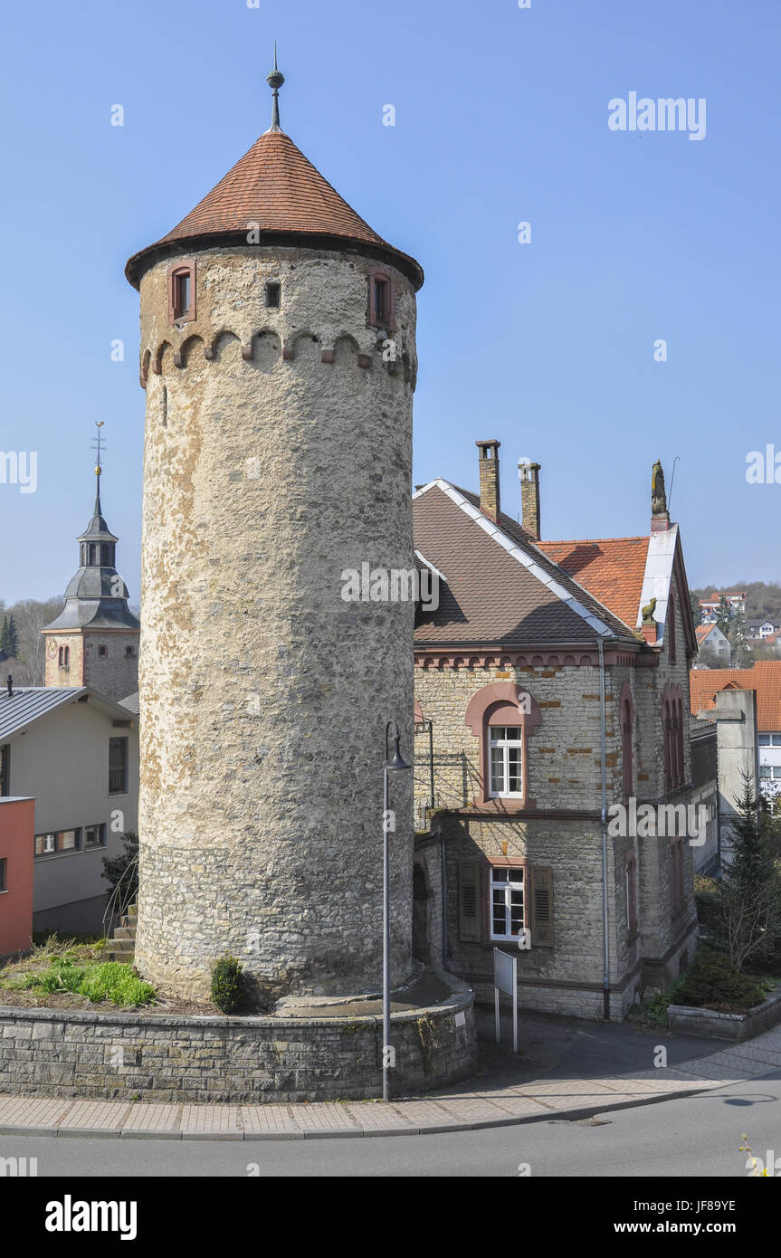 historic City Tower in Buchen, Germany Stock Photo - Alamy