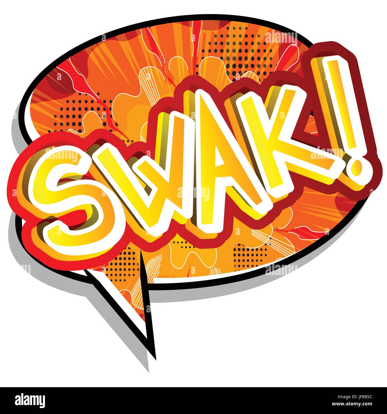 Swak! - Vector illustrated comic book style expression Stock Vector ...