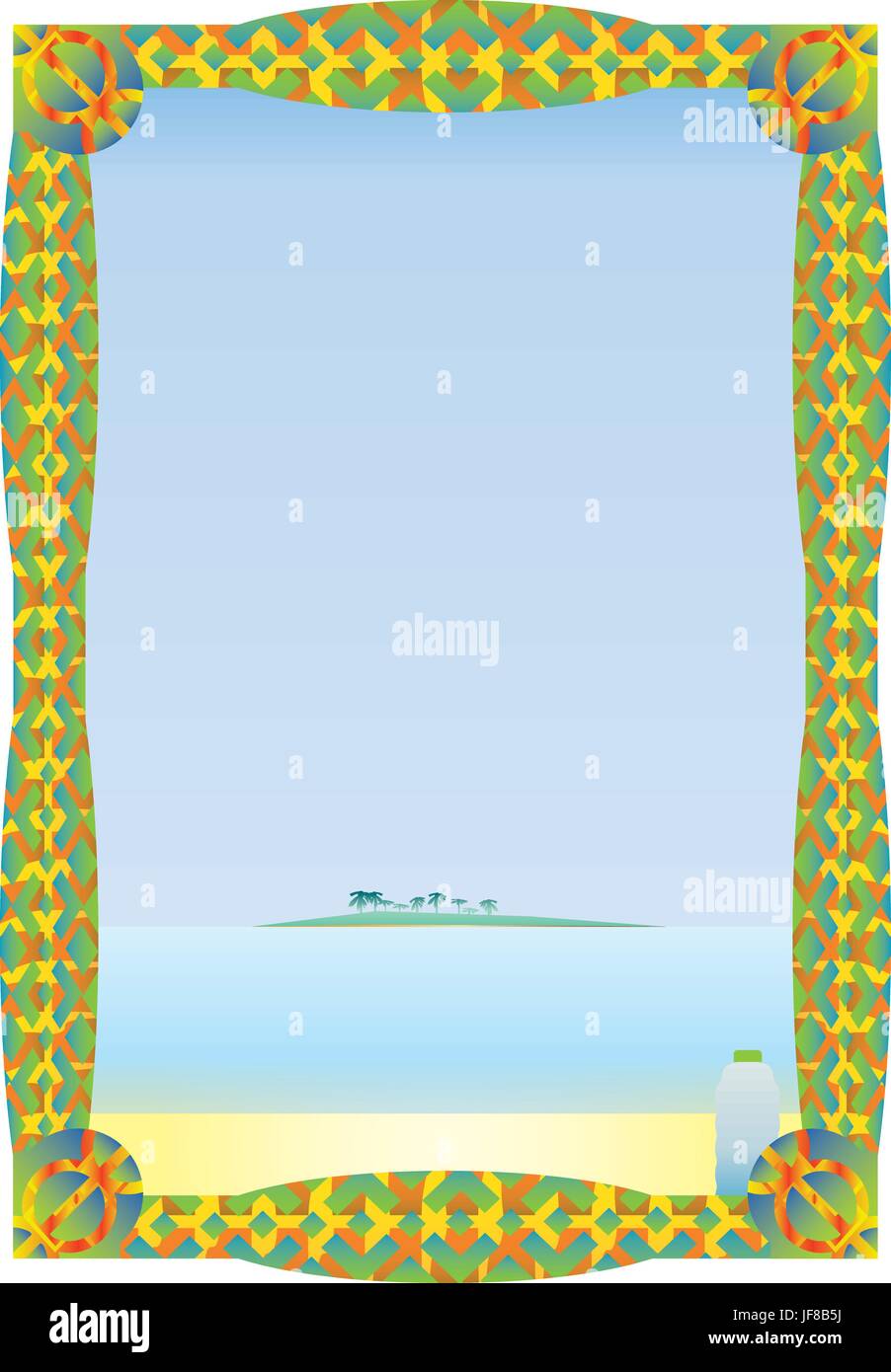 Tropical beach frame Stock Vector Image & Art - Alamy